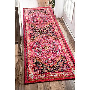 nuLOOM Vintage Mackenzie Accent Rug, 3x5, Violet Pink
