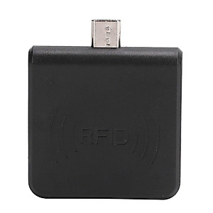 Portable Phone UHF RFID Handheld Writer and Reader, High Frequency ID Reader for Smartphone With Micro USB (Black)
