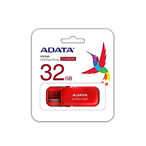 ADATA UV240 Easy-Flip 32GB USB Flash Drive Red (AUV240-32G-RRD)