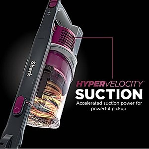 Shark IZ163H Pet Plus Cordless Stick Vacuum with Self-Cleaning Brushroll, PowerFins, MultiFLEX, Crevice Tool & Pet Multi-Tool, 40-min Runtime, Raspberry
