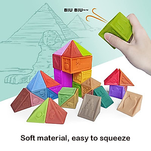 Rongdafeng Soft Pyramid Adventure Building Blocks 31 pcs for Toddlers: A Gentle Introduction to Egypt's Wonders