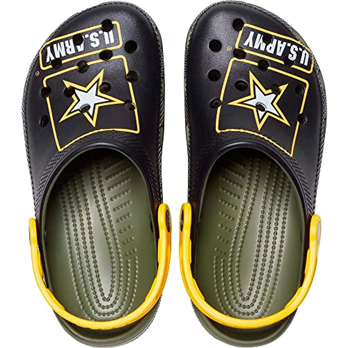 Crocs Unisex Classic United States Military Clogs, Army, 11 US Men