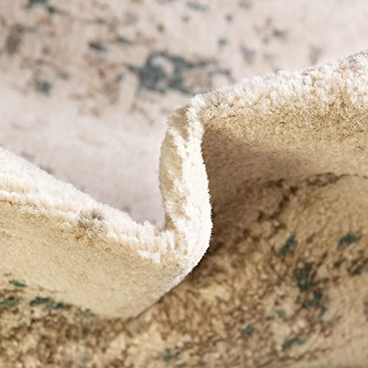 Unique Loom Tuareg Collection Vintage Distressed Traditional Area Rug, 2 ft 6 in x 10 ft, Beige/Green