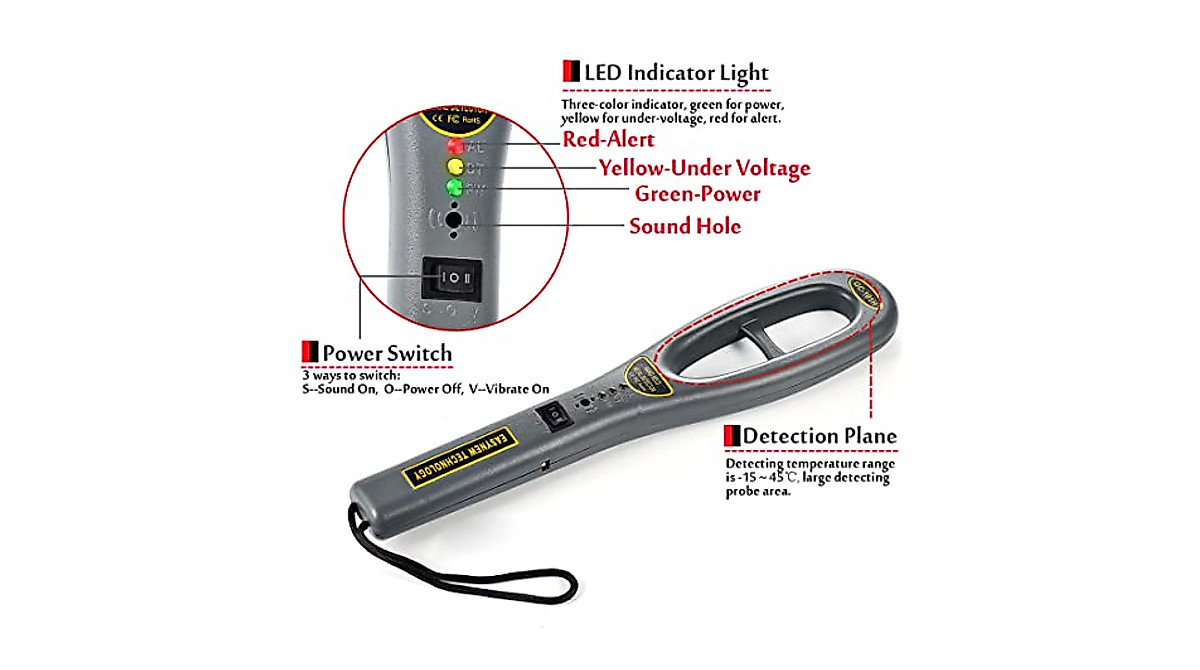 Portable High Sensitivity Hand Held Metal Detector
