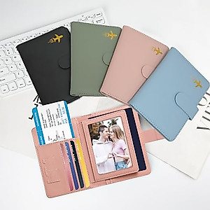 FACATH Premium Leather Passport Cover, RFID Blocking Travel Wallet for Men, Women & Family - Cruise Accessories (Black)