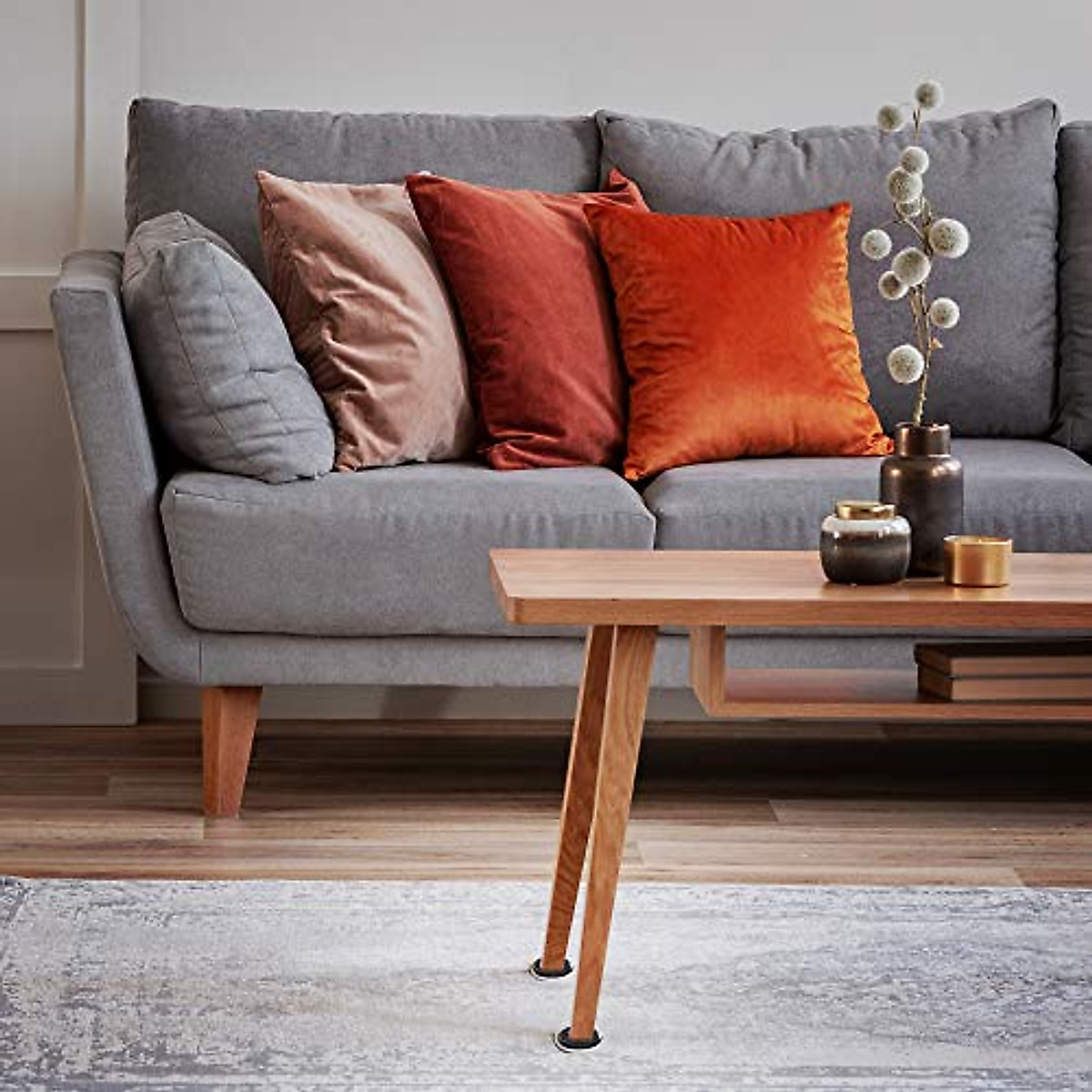 Super Sliders 2 1/2" Round Reusable Furniture Sliders for Carpet - Effortless Moving and Surface Protection, Brown (8 Pack)