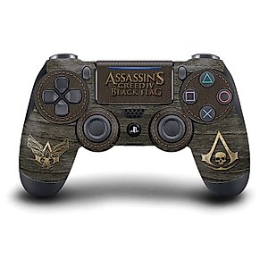 Head Case Designs Officially Licensed Assassin's Creed Wood And Gold Chest Black Flag Graphics Vinyl Sticker Gaming Skin Decal Cover Compatible With Sony PlayStation 4 PS4 DualShock 4 Controller