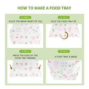 TOELTON Baby Bibs – Pack of 50 Disposable Bibs for 6 Months and Up – 3-Layer Protection Toddler Bibs for Boys and Girls – Fun and Whimsical Designs – Comfortable and Lightweight, White, TA210308DB