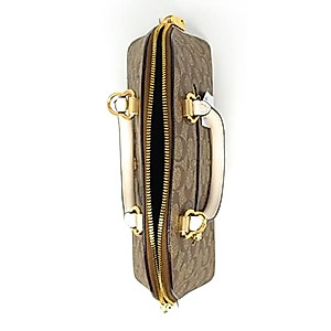 COACH Women's Katy Satchel in Signature Canvas (Khaki Multi)