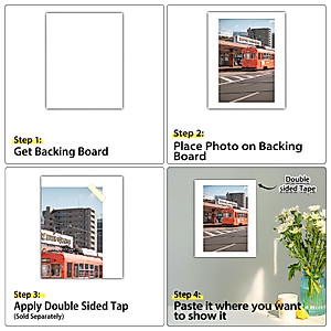Golden State Art, 8x10 Picture Mat Matte Backerboards for Framing. Pack Contains 50 Backing Boards (White, 50 Pack)