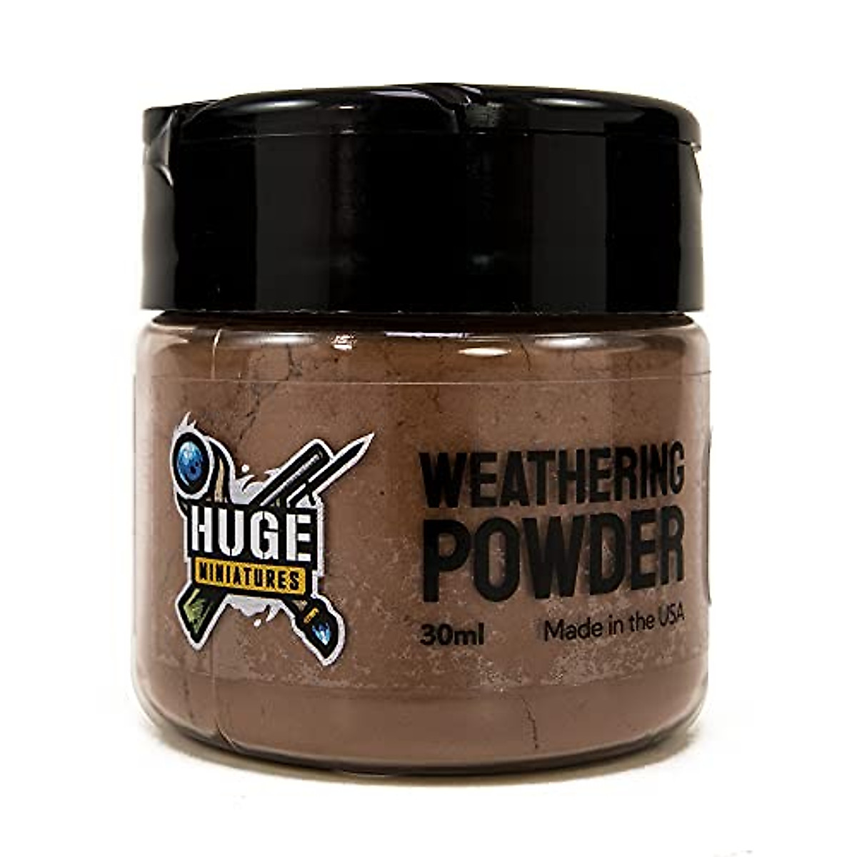 Huge Miniatures Weathering Powder, Earth Pigment for Model Terrain Scenery and Vehicles by Huge Minis - 30ml Flip-Top Container