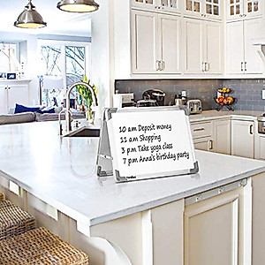 Small Dry Erase White Board – Magnetic Desktop Foldable Whiteboard Portable Mini Easel Double Sided on Table Top with Holder for Kids Drawing, Teacher Instruction, Memo Board