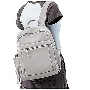 KEYEMP Mini Small Backpack Purse for Women Lightweight Waterproof Fashion Trendy Cute Work Casual Daypack Travel Bag Backpack for Ladies,Grey