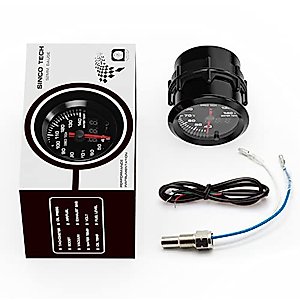 SINCO TECH Water Temperature Gauge 52mm Car Meter Digital Display Pointer 7 Colors LED Water Temp Gauge Kit 12V Universal (Water Temp Gauge)…