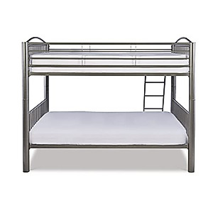 Powell Heavy Metal Bunk Bed, Full Over Full, Pewter