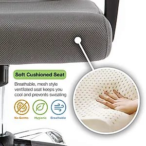 Modern Home ZUNA-BKPINK Office Chair, Black/Pink