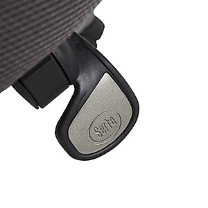 Serta Executive Office Smart Layers Technology, Leather and Mesh Ergonomic Computer Chair with Contoured Lumbar and ComfortCoils, Opportunity Gray