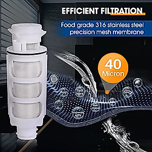 PUREPLUS Backwash Whole House Spin Down Sediment Water Filter With Scrapper 40 Micron, Reusable Flushable Pre-Filtration System for City/Tap water, 1" MNPT + 3/4" FNPT + 3/4"MNPT, Brass, BPA Free