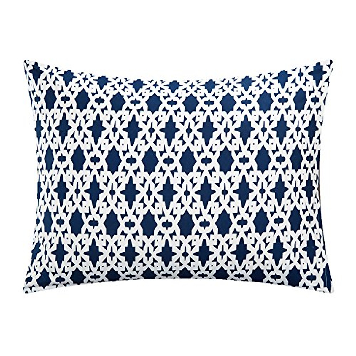 Chic Home Sigal 20 Piece Comforter Set Reversible Geometric Quilted Design Complete Bed in a Bag Bedding – Sheets Decorative Pillows Shams Window Treatments Curtains Included King Navy