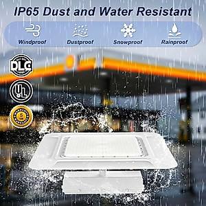 180W LED Canopy Gas Station Light, 5700K Surface Mount LED Carport Ceiling Light (700W HID/HPS Replacement) 25200LM Commercial Canopy Ceiling Lighting, IP65 Waterproof 120-277V DLC UL Listed
