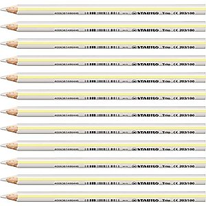 STABILO Colouring Pencil Trio thick - Pack of 12 - white