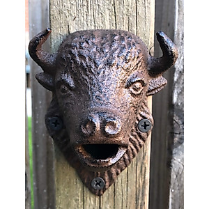 Wall Mounted Buffalo Bottle Opener Beer Soda Bar Home Man Cave Cabin Cast Iron