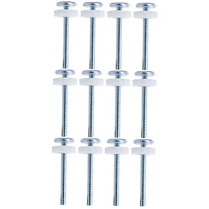 ibasenice 12 Pcs Child Playpen Screws Baby Gate Screw Threaded Spindle Rod Baby Accessory Spindle Rods for Baby Gate Bolt for Pressure Mounted Thru Gates Screw The Fence Hardware Safety Door
