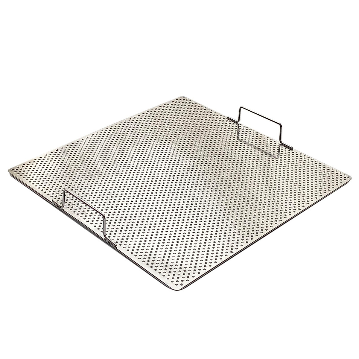 Sunrise Stainless Steel Fryer Screen with Handles (Solid Screen) (1, 13.5" x 13.5" x 1.75")