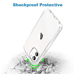 JJGoo Compatible with iPhone 11 Case, Clear Crystal TPU Phone Cases Shockproof Bumper Cover Anti-Scratch Protective Slim Thin Phone Case for iPhone 11 6.1inch