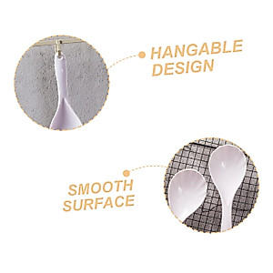 Mikinona 2pcs Rice Spoon Rice Paddle Spoon Convenient Rice Spatula Reusable Rice Paddle Compact Rice Scooper Convenient Rice Paddle Non-stick Spoons Rice Cooker White Pp Household