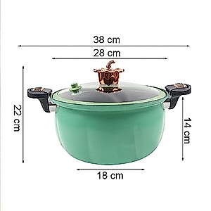 Multifunctional Plumpy Non-stick Micro Pressure Pot 2023 [NEW], 8L Large Capacity Pumpkin Micro Pressure Cooker, Soup Meat Pot Rice Cooker Gas Stove Micro Pressure Cooker Stew Pot (Color : Orange)