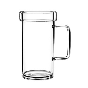 Ochine Glass Jar Mugs Drinking Glasses with Lids and Handle 24 oz Clear Water Glasses Cups Reusable Clear Coffee Bottles Set for Cold Beverages, Decoration, Storage, Party Favors, Cocktails 1 Pack