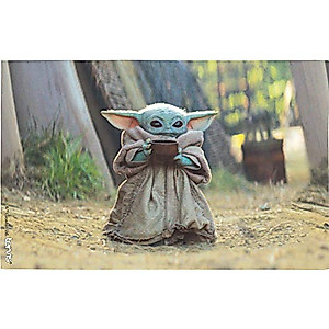 Tervis ,Plastic, Made in USA Double Walled Star Wars - The Mandalorian Child Sipping Insulated Tumbler Cup Keeps Drinks Cold & Hot, 16oz, Clear