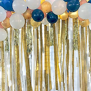 Coceca 6 Rolls 492ft Gold Crepe Paper Streamers for Birthday Party Wedding Festival Party Decorations