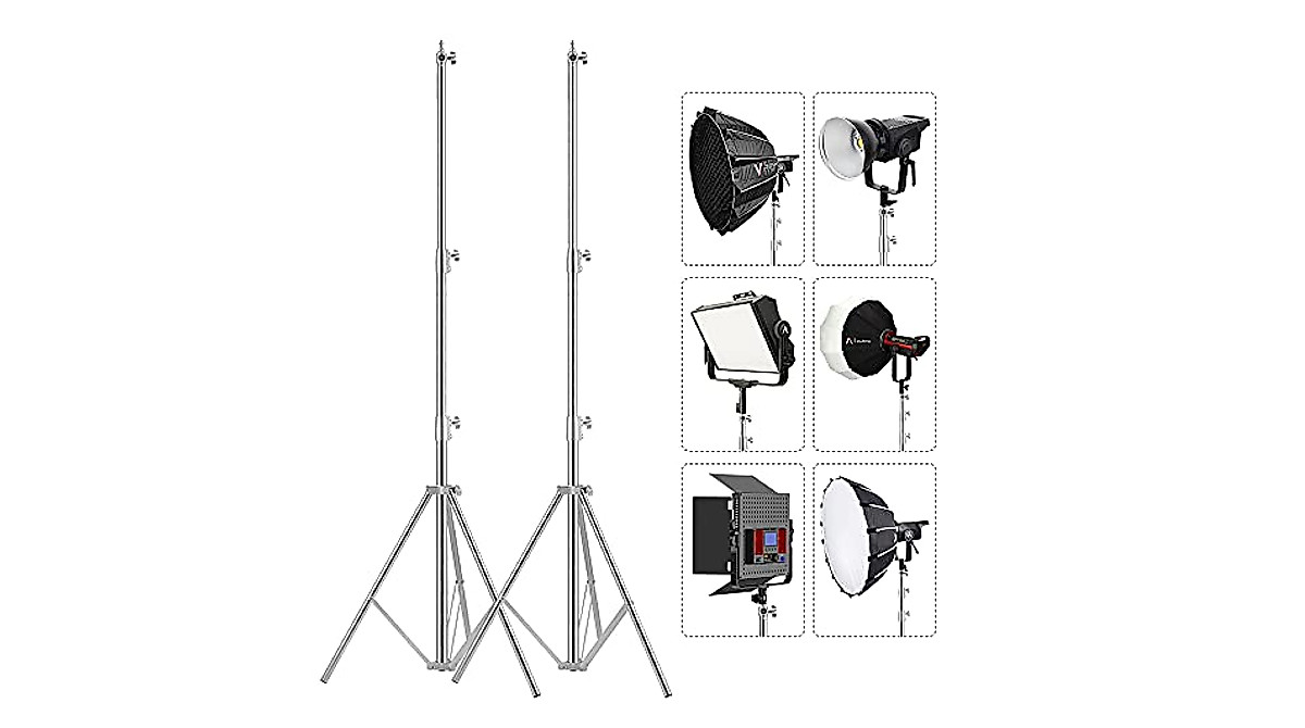 Heavy Duty Stainless Steel Light Stands | Pro Studio Tripod
