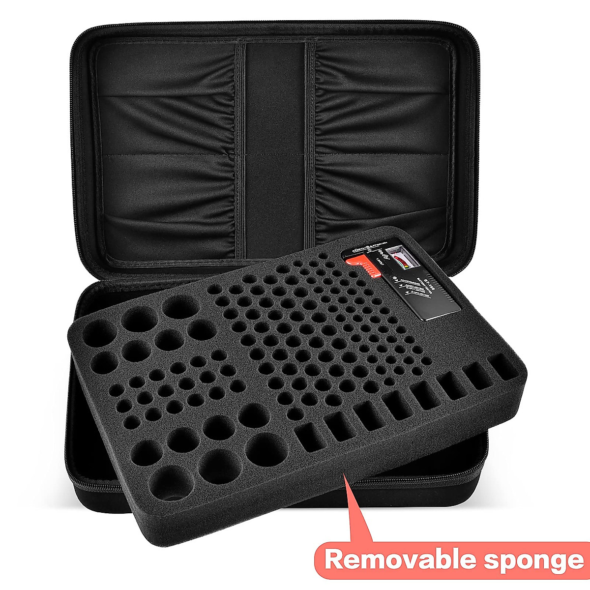 Comecase Hard Battery Organizer Storage Box with Hard Carrying Case for Oculus Quest 2 All-in-One VR Gaming Headset and Touch Controllers - 2 Pack