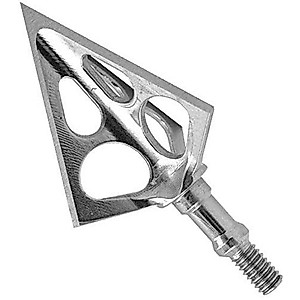 Muzzy One 100 Grain Machined Stainless Steel Ferrule 3-Blade Archery Broadhead, 3-Pack, Silver, 046" (283)