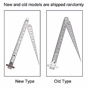 Stainless Steel Taper Welding Gauge Test Welding Taper Gap Gauge Depth Ruler Hole Inspection Tool