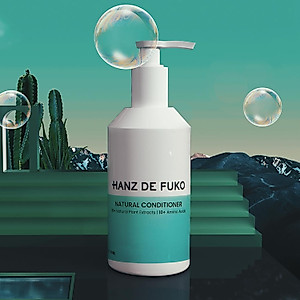 Hanz de Fuko Premium Natural Conditioner – Sulfate and Paraben Free – Fights Dandruff and Scalp Irritation – 16+ Natural Plant Extracts, 8 oz.