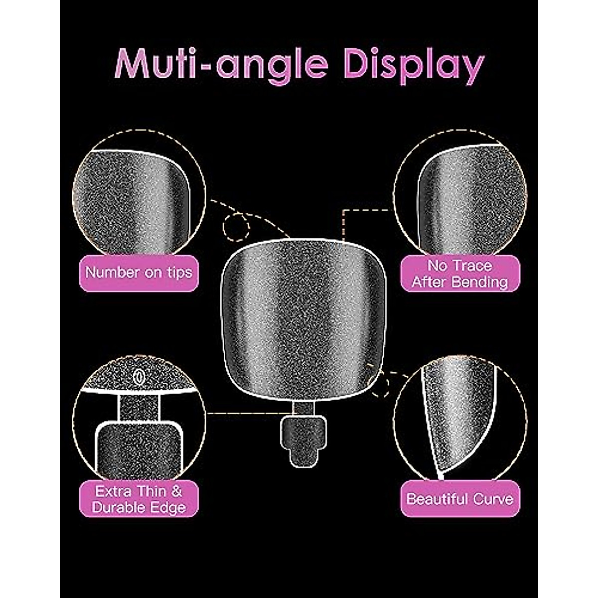 ToeNail Tips, BORNBYME 120 PCS 12 Size Manicure Fake Toe Nails French False Nails for Acrylic Nail Tips Full Cover Foot Tips