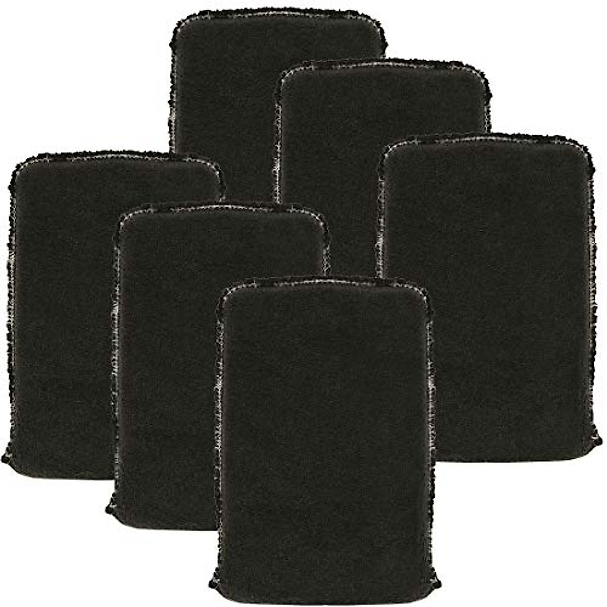 S.M. Arnold Terry Wax & Polish Applicator, Large, 6.5" x 4.12" x 1" [6 Pack - Black [85-550-US-6PK]