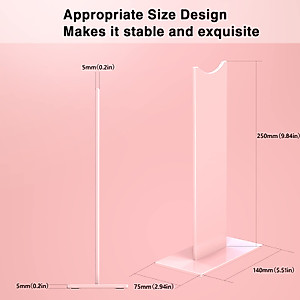 SIMGAL Pink Headphones Stand, Universal Gaming Headset Holder Hanger with Stable Base K9 Cat Ear Headset(Not Included) and All Headphones