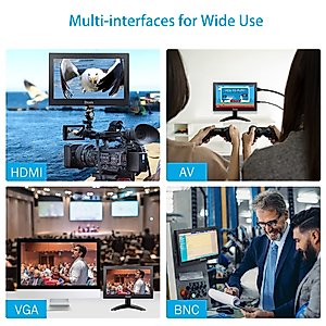 Dcorn 7 inch Mini Monitor,Small HDMI Monitor 1080P IPS Computer Monitors Support HDMI VGA BNC AV Input with Wall Bracket&Remote Control 1280x800 Pixel,160 Full Viewing w/Speaker