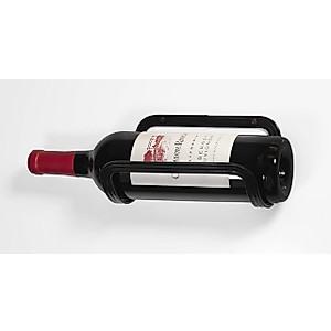 Mango Steam Wall Mounted Wine Rack, Set of 3, Black (Mounting Hardware Included)