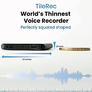Mini Voice Activated Recorder with 300 Hours Recording Capacity, Small Audio Recorder with 30 Hours Battery - Tiny Recording Device by Atto Digital