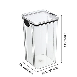 Rice Storage Container, Sealed Food Storage Container, Reusable Food Organizer with Buckle Lock, Space Saving Clear Food Containers, Multipurpose Food Keeping Box for Oatmeal Grain Cereal Pasta Flour