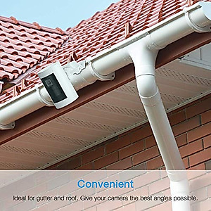 HOLACA Gutter Mount for Ring Stick Up Cam Plug-in HD Security Camera and Ring Stick Up Cam Battery HD Security Camera-Weatherproof-Give a Perfect Angle for Your Ring Stick Up Cam(3rd)
