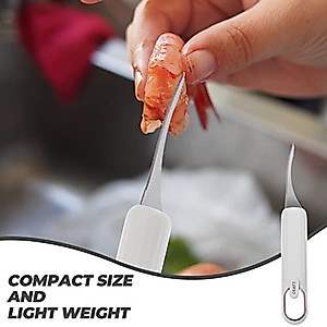 CALLARON Fishing Tackle Stainless Steel Crab Crackers Shrimp Line Cleaner Oyster Shucker Fish Bone Remover Shrimp Deveiner Tool Seafood Peeler Knives Stainless Steel Cleaner