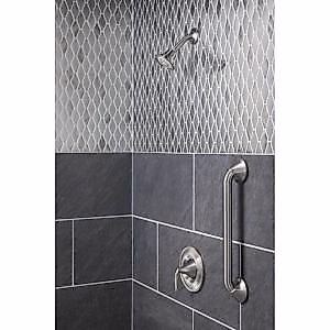 Moen YG2812ORB Bathroom Safety 12-Inch Stainless Steel Transitional Bathroom Grab Bar, Oil-Rubbed Bronze