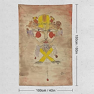lingshi Paul Klee GUGG Jumping Jack Tapestry Polyester Wall Tapestry Art Picture Print Modern Family Bedroom Decor Tapestries 40"x60"